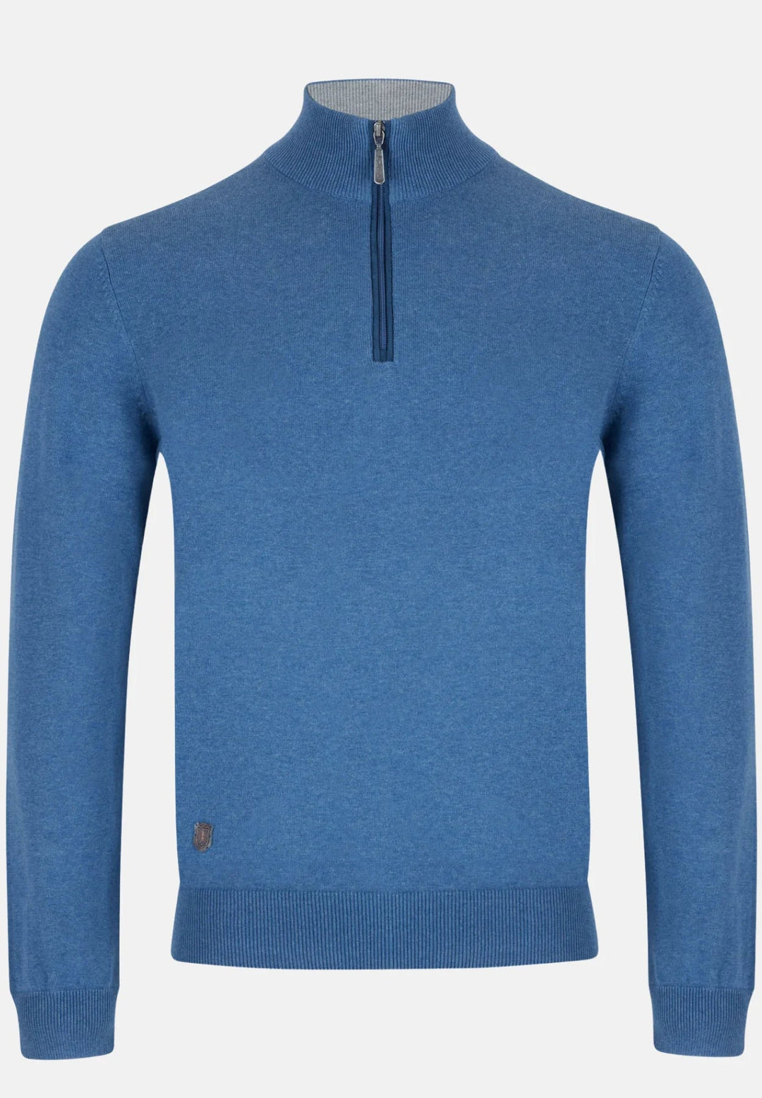 Harry 1/4 Zip Knit- True Blue – Spirit Clothing