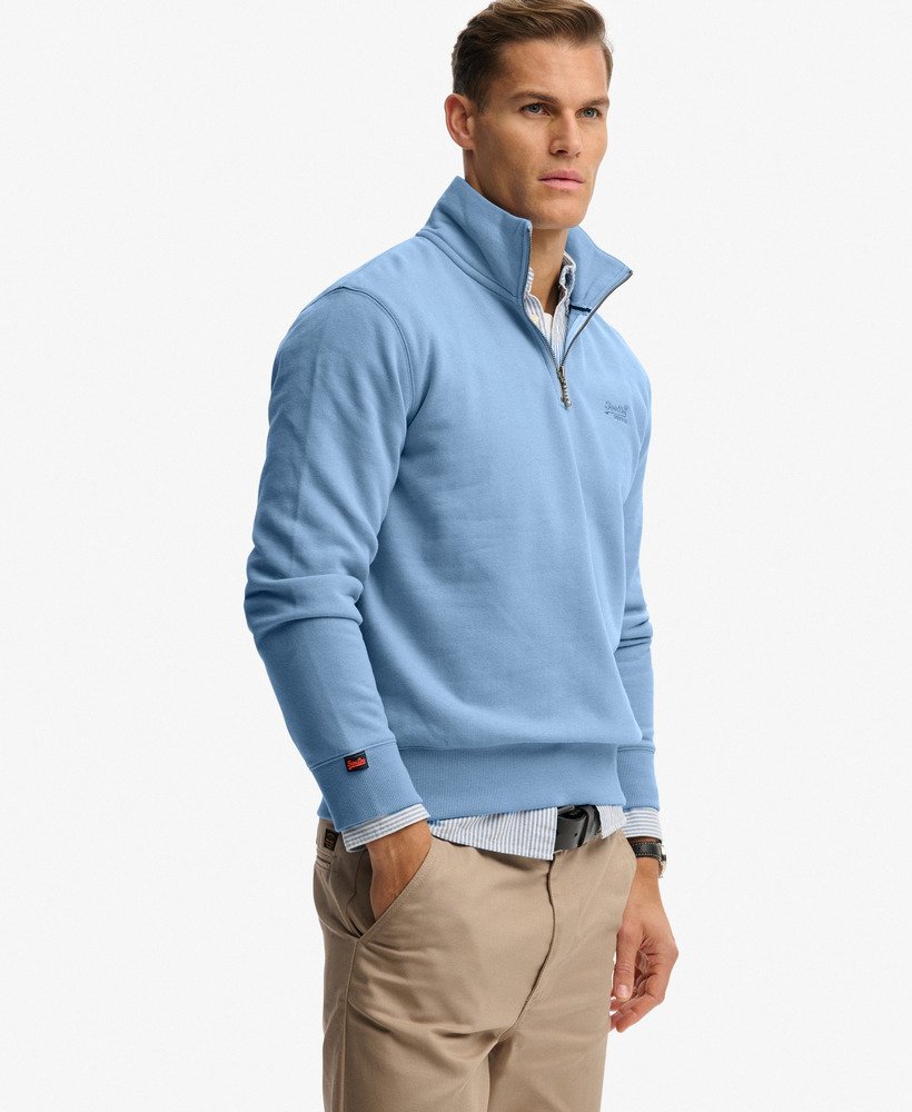 Essential Logo Half Zip-Endless Sky Blue – Spirit Clothing