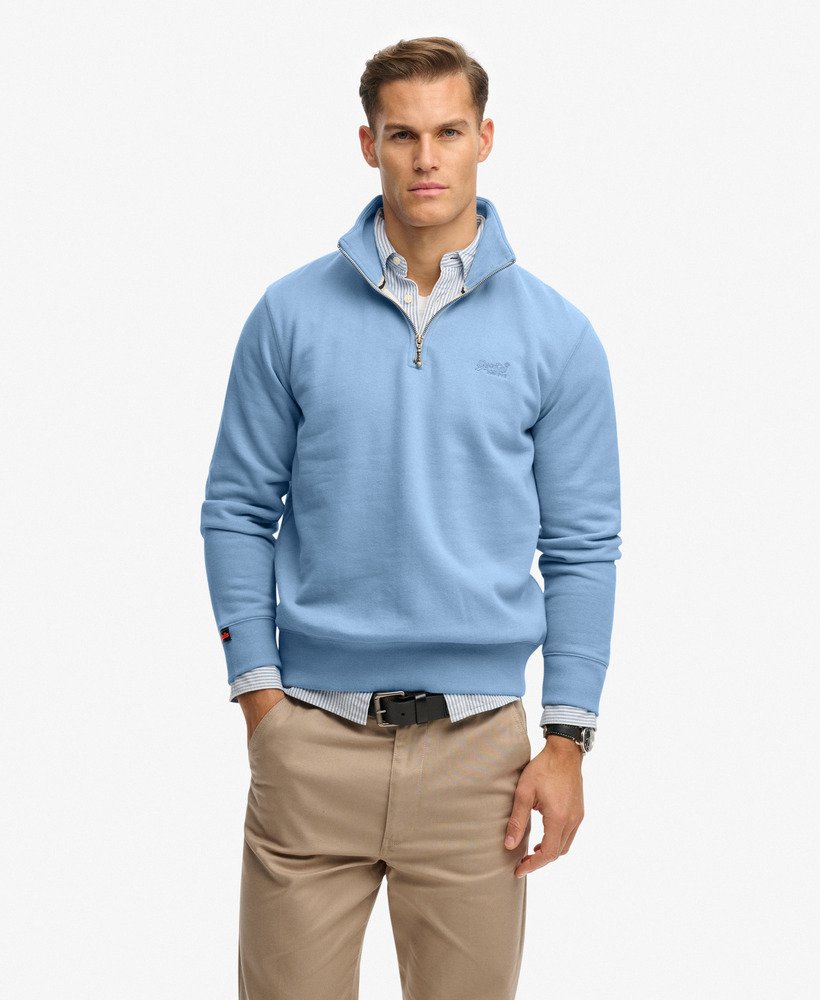 Essential Logo Half Zip-Endless Sky Blue – Spirit Clothing